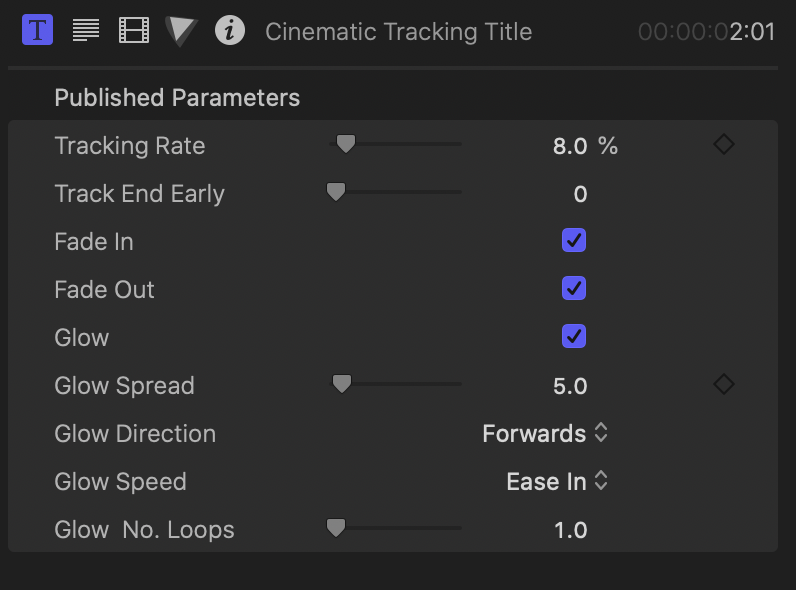 Cinematic Tracking Title for Final Cut Pro – FCPX Full Access
